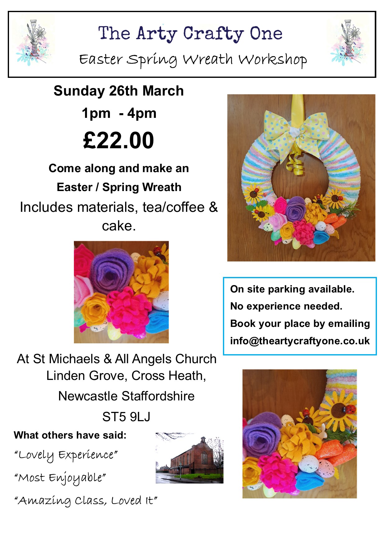 Easter Spring Wreath Workshop - The Arty Crafty One